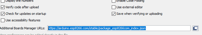 Arduino Ide Preferences Additional Boards Manager 8080