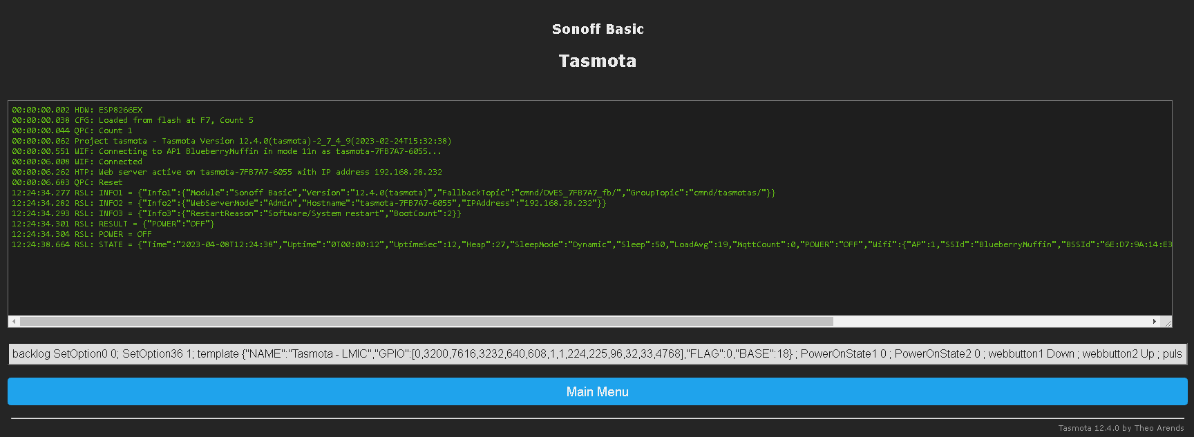 LMIC-Tasmota-Integration-WebUI-Console-Simple-Setup